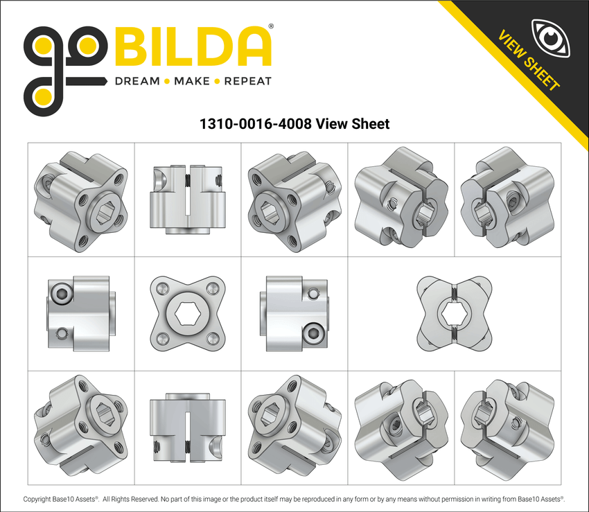 1310 Series Hyper Hub 8mm Rex™ Bore Gobilda®